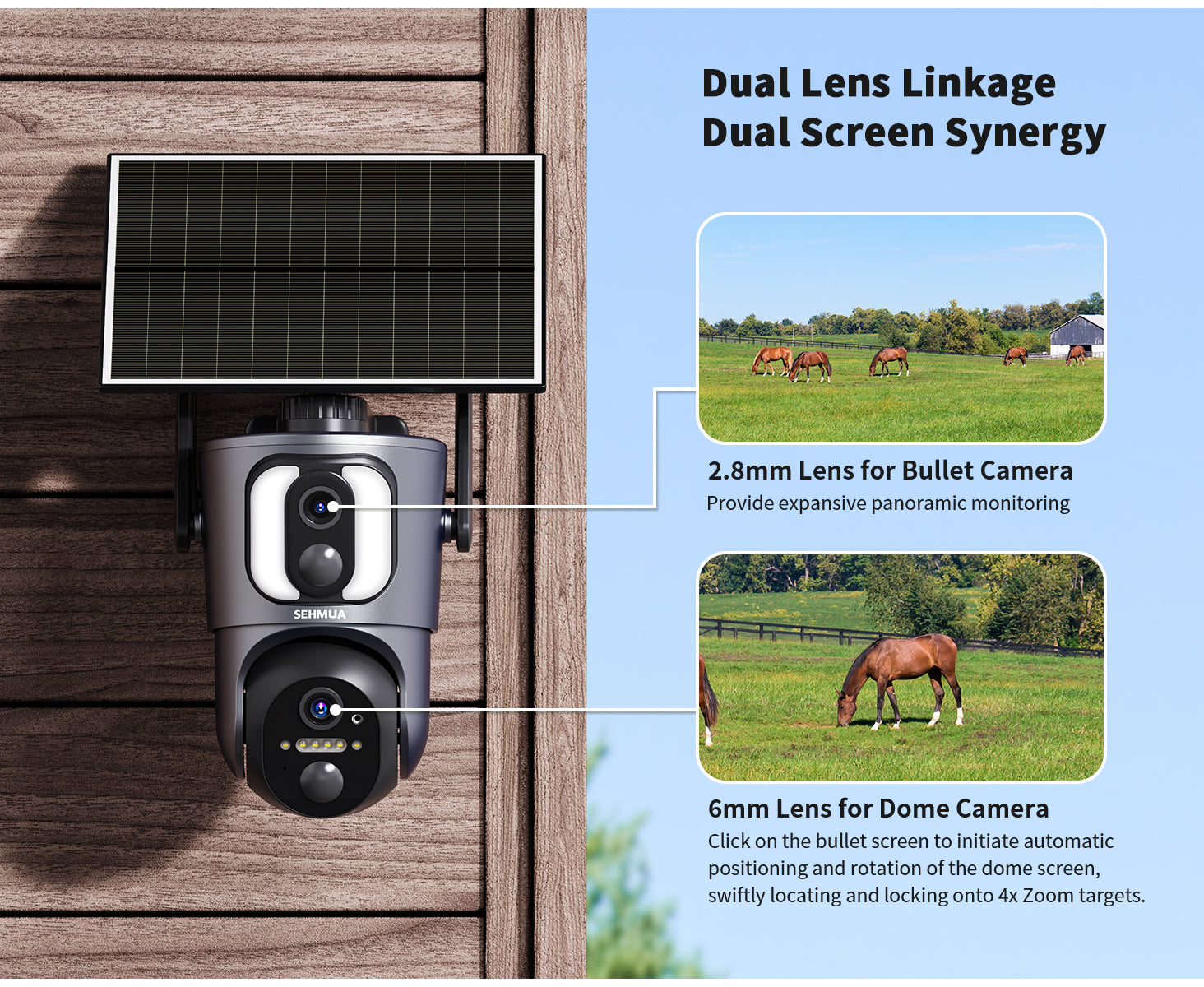 Conico 4G LTE Cellular Security Camera, Solar Camera Outdoor Wireless