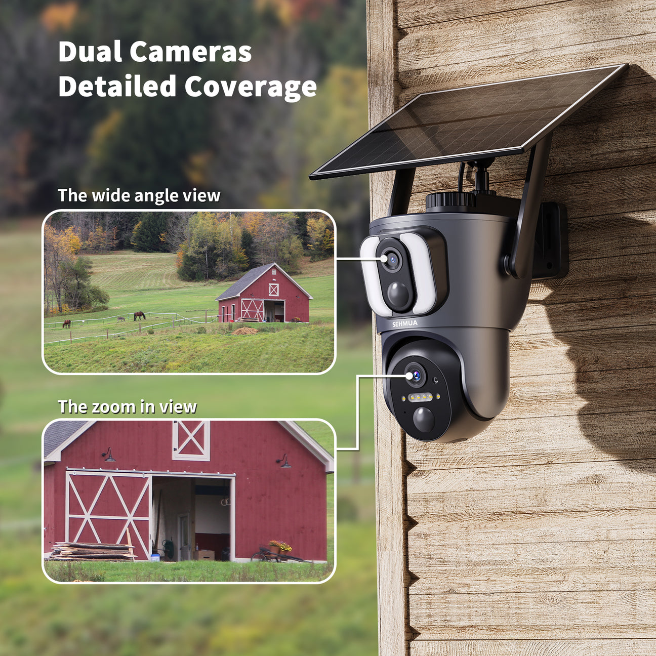 Conico 4G LTE Cellular Security Camera, Solar Camera Outdoor Wireless